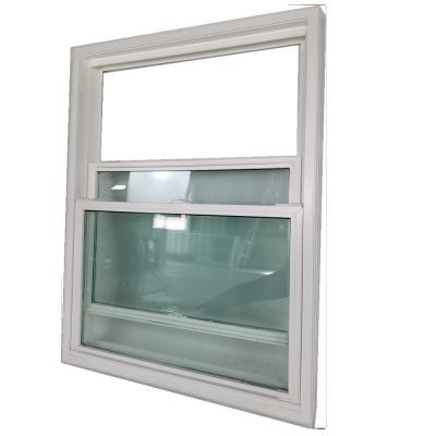 China Double Pane Upvc Hurricane Double Hung Windows with Horizontal Opening Pattern Design for sale