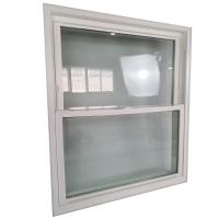 China Double Hung Window Upvc Frame with Chinese Top Hardware and Heat Insulation Function for sale