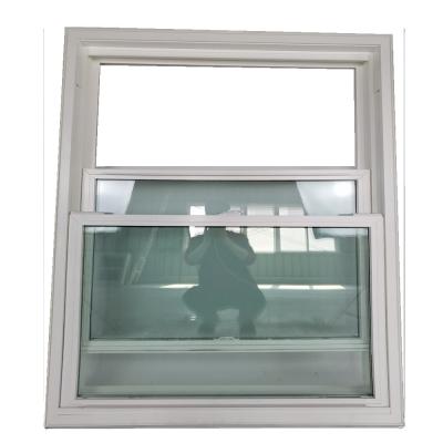 China Curtain Type Double Hung Plastic Replacement Windows Horizontal Opening Pattern Energy for sale