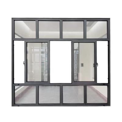 China Sliding Opening Modern Design Hurricane Impact Aluminum Double Glazed Windows For Houses for sale