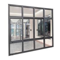 China Sliding Opening Modern Design Hurricane Impact Aluminum Double Glazed Windows For Houses for sale