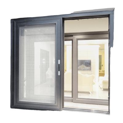 China Out Swing Horizontal Balcony Sliding Window with Tempering Glass of Aluminum Alloy for sale