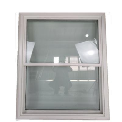 China Plastic Frame American White Vinyl Double Hung Window with Hurricane Impact Resistance for sale