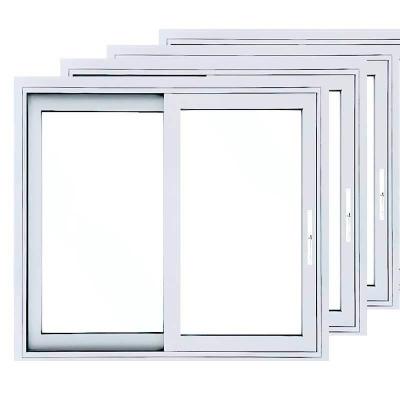 China Custom Big Sliding Double Window with Grill Design Aluminum Framed Glass Windows for sale
