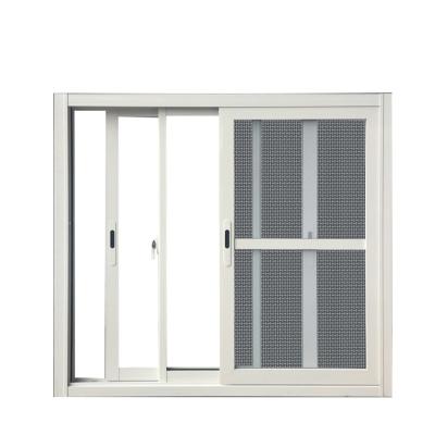China Horizontal Opening Pattern Home Office Double Glazed Aluminum Frame Sliding Windows for sale