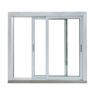 China Horizontal Sliding UPVC Hurricane Proof Impact Glass Window with Resistant Frame for sale