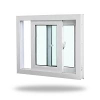 China Horizontal Sliding UPVC Hurricane Proof Impact Glass Window with Resistant Frame for sale