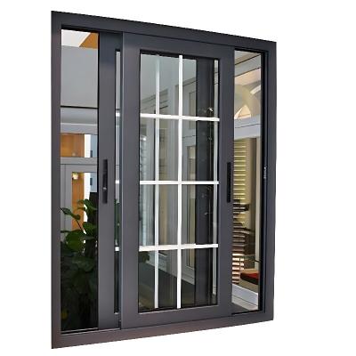 China Custom Size Aluminum Sliding Window with Hurricane Impact and Double Glass from Chinese for sale