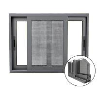China Folding Screen Double Glass Aluminium Sliding Windows With Horizontal Opening Pattern for sale