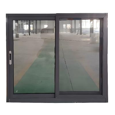 China Folding Screen Black Color Sliding Aluminium Window for Heat Insulation Function for sale