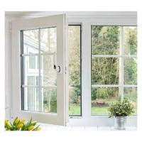 China Customized Colors UPVC Casement Windows with Simulated Bars and Plastic Frame Options for sale