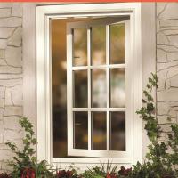 China Customized Colors UPVC Casement Windows with Simulated Bars and Plastic Frame Options for sale
