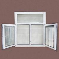 China Plastic Frame High Security Impact Glass Casement Window with Double Glazing UPVC for sale