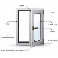 China Plastic Frame High Security Impact Glass Casement Window with Double Glazing UPVC for sale