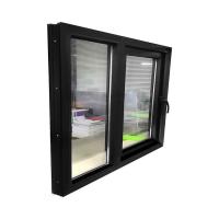 China UPVC Casement Windows with Coustmer Requirement Glass Color in 60 x 48 Black House for sale