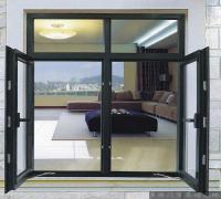 China UPVC Casement Windows with Coustmer Requirement Glass Color in 60 x 48 Black House for sale