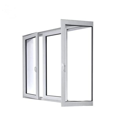 China High Security Impact Glass Double Glazing UPVC Casement Window with Heat Insulation for sale