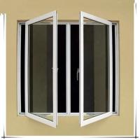 China UPVC Thermal Break Double Glazed Casement Window with Steel Mesh Swing Hung Window for sale