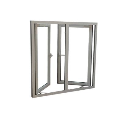 China Coated Glass UPVC Double Glazed Casement Windows for Industrial Design Style Homes for sale