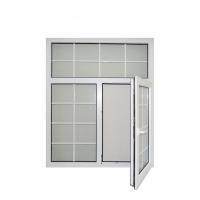 China Coated Glass UPVC Double Glazed Casement Windows for Industrial Design Style Homes for sale