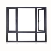 China Balcony UPVC Casement Window with Hurricane Impact Tempered Glass Double Glazed Design for sale