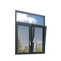 China Balcony UPVC Casement Window with Hurricane Impact Tempered Glass Double Glazed Design for sale