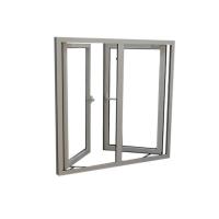 China Balcony UPVC Casement Window with Hurricane Impact Tempered Glass Double Glazed Design for sale
