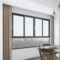 China Aluminum Alloy Sliding Bedroom Windows with Double Glass and Hurricane Impact Glass for sale