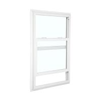 China Black Vinyl Single Sash Double Hung Upvc Pvc Windows with 1.8mm/2.0mm Profile Thickness for sale