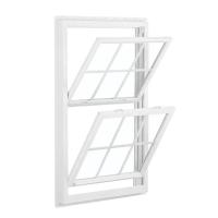 China Black Vinyl Single Sash Double Hung Upvc Pvc Windows with 1.8mm/2.0mm Profile Thickness for sale