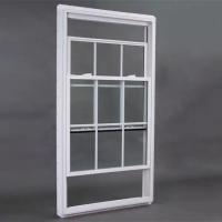 China Black Vinyl Single Sash Double Hung Upvc Pvc Windows with 1.8mm/2.0mm Profile Thickness for sale