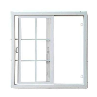 China 2023 Arrival Double Glazed Sliding Window with Plastic Frame and Soundproof Function for sale