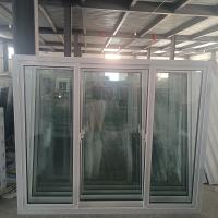 China Customized Colors Sliding Curtain Type Soundproof Grid Vinyl Plastic Glass Slide Doors for sale