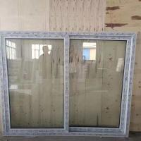 China Customized Colors Sliding Curtain Type Soundproof Grid Vinyl Plastic Glass Slide Doors for sale