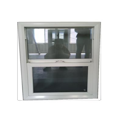 China Black Vinyl UPVC Single Hung Window with Waterproof Glass and Heat Insulation Advantage for sale