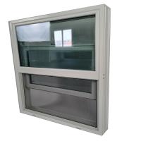 China Black Vinyl UPVC Single Hung Window with Waterproof Glass and Heat Insulation Advantage for sale
