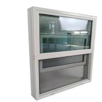 China Black Vinyl UPVC Single Hung Window with Waterproof Glass and Heat Insulation Advantage for sale