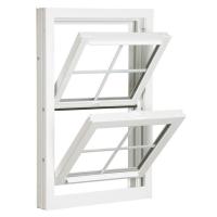 China Plastic Frame Vinyl Windows Double Hung Brown Glass Replacement for Hurricane Impact for sale
