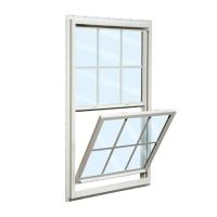 China Plastic Frame Vinyl Windows Double Hung Brown Glass Replacement for Hurricane Impact for sale