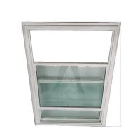 China Sound Insulation Black House Windows Double Hung Vinyl with Plastic Glass and PVC Frame for sale