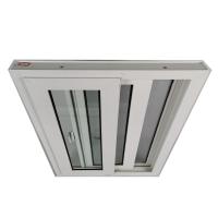 China Highly Durable Heat Insulation Hanging Curtain Type Sliding PVC Profile Glass Window for sale
