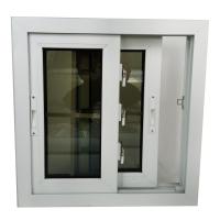 China Plastic Frame Material Courtyard Hurricane Impact Sliding Window Pvc with Water Evacuation for sale