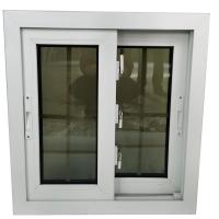 China Plastic Frame Material Courtyard Hurricane Impact Sliding Window Pvc with Water Evacuation for sale