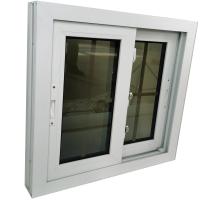 China Plastic Frame Material Courtyard Hurricane Impact Sliding Window Pvc with Water Evacuation for sale