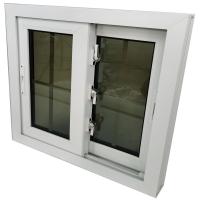 China Plastic Frame Material Courtyard Hurricane Impact Sliding Window Pvc with Water Evacuation for sale