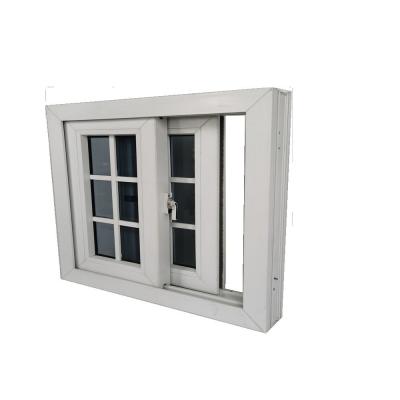 China Double Tempered Glass Upvc Sliding Windows for Modern Design Style Tinted Glass for sale