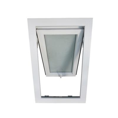 China Large UPVC Awning Double Glazed Windows Australia White with Reflective Gas Strut Spring for sale