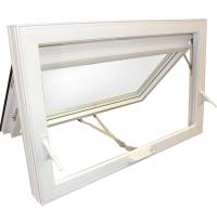 China Large UPVC Awning Double Glazed Windows Australia White with Reflective Gas Strut Spring for sale