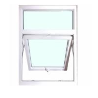 China Large UPVC Awning Double Glazed Windows Australia White with Reflective Gas Strut Spring for sale