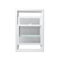 China Waterproof White Pvc Frame Plastic Upvc Single Sliding Hanging Double Hung Windows for sale